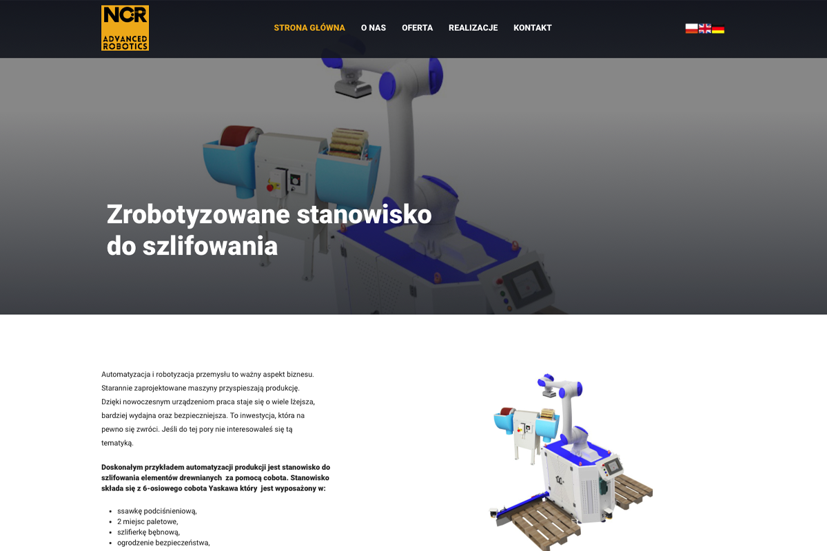NCR ADVANCED ROBOTICS - Zrobotyzowane stanowisko do szlifowania ...