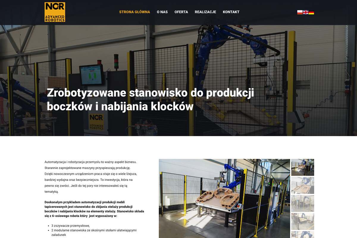 NCR ADVANCED ROBOTICS - Robotic station for nailing sides and inserting ...