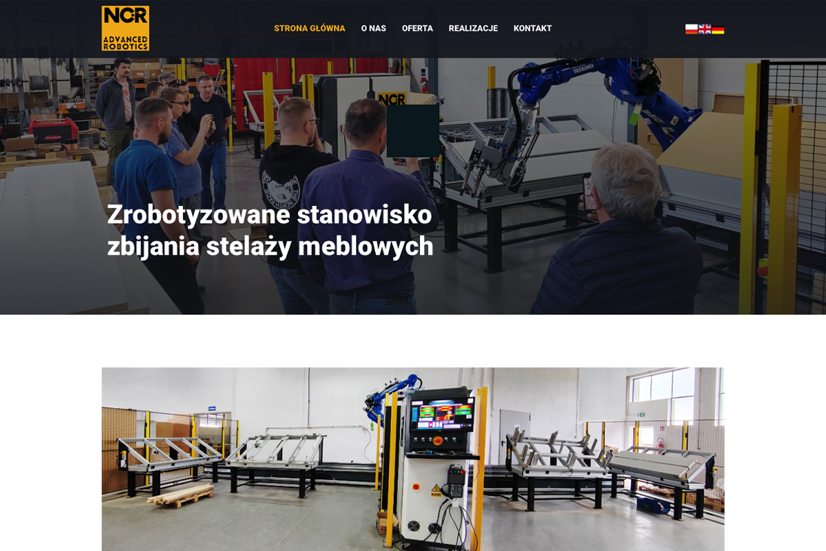 NCR ADVANCED ROBOTICS - Robotic station for nailing furniture frames